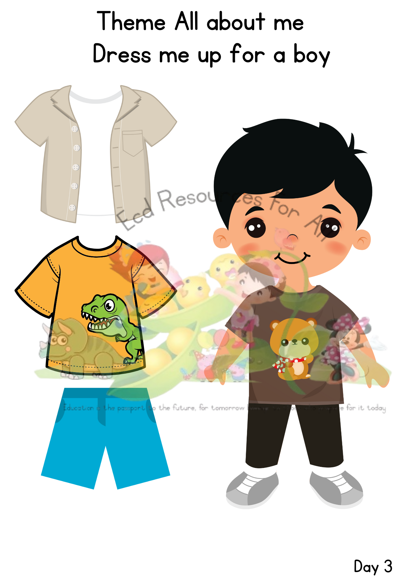 2024 All about me theme activities + theme chart – ECD resources for all