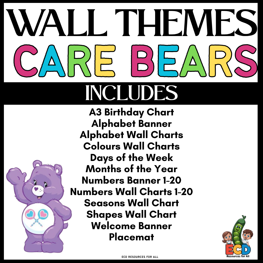 Care bears theme – ECD resources for all