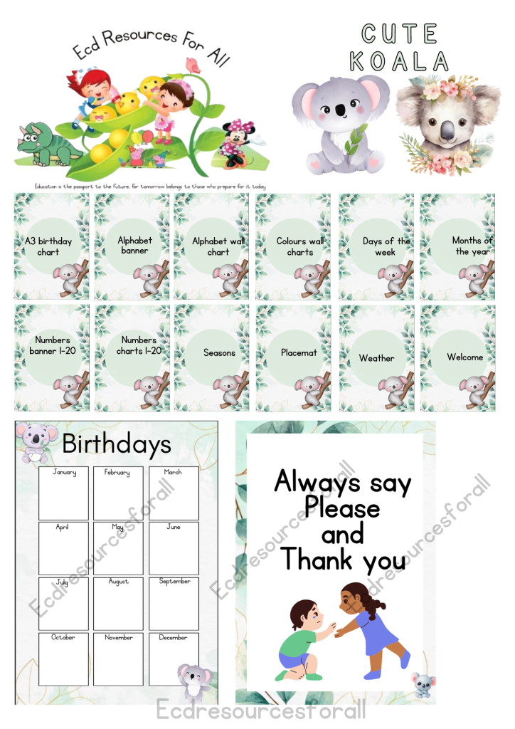 Cute Koala Theme – ECD resources for all