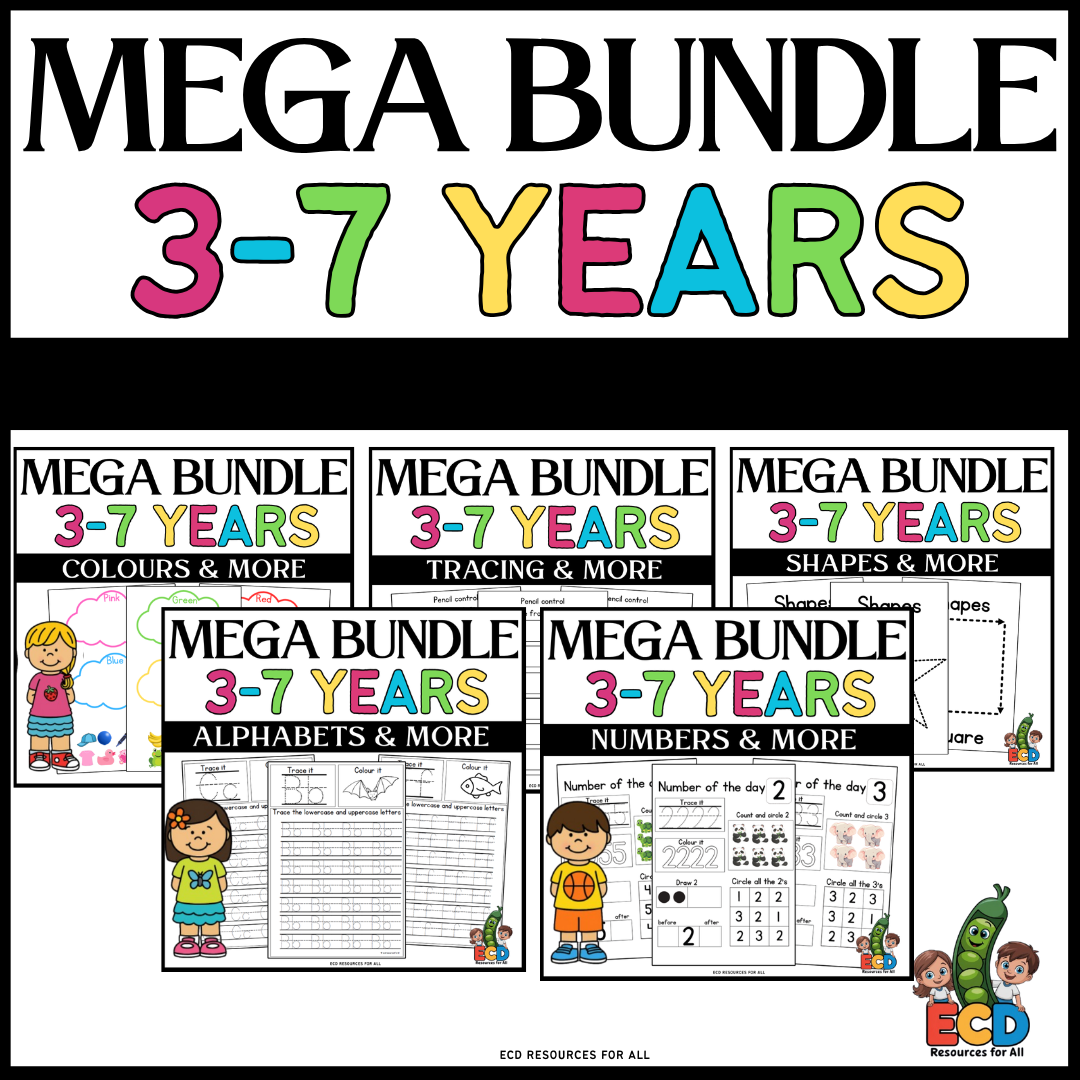 3-7 years, grade rr and grade R Mega Bundle! – ECD resources for all