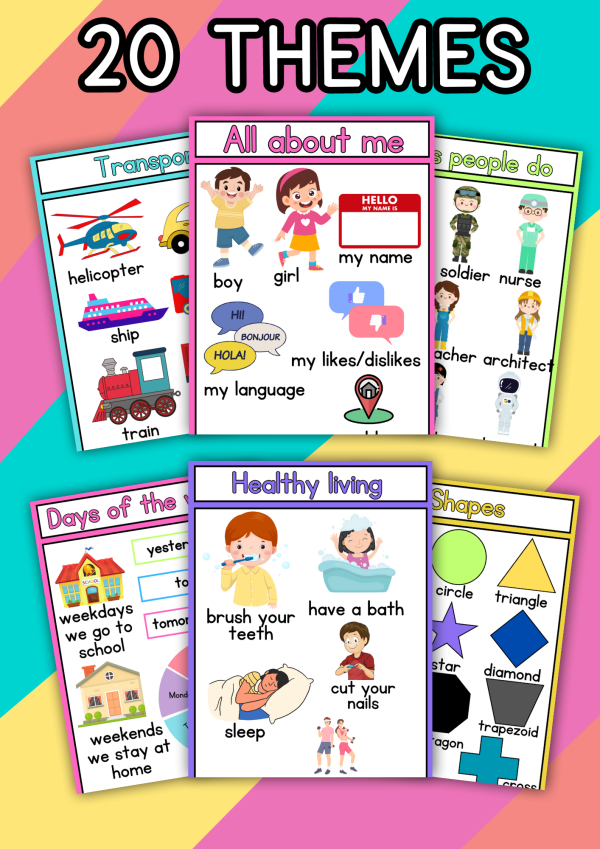 24 themed design charts for theme tables – ECD resources for all