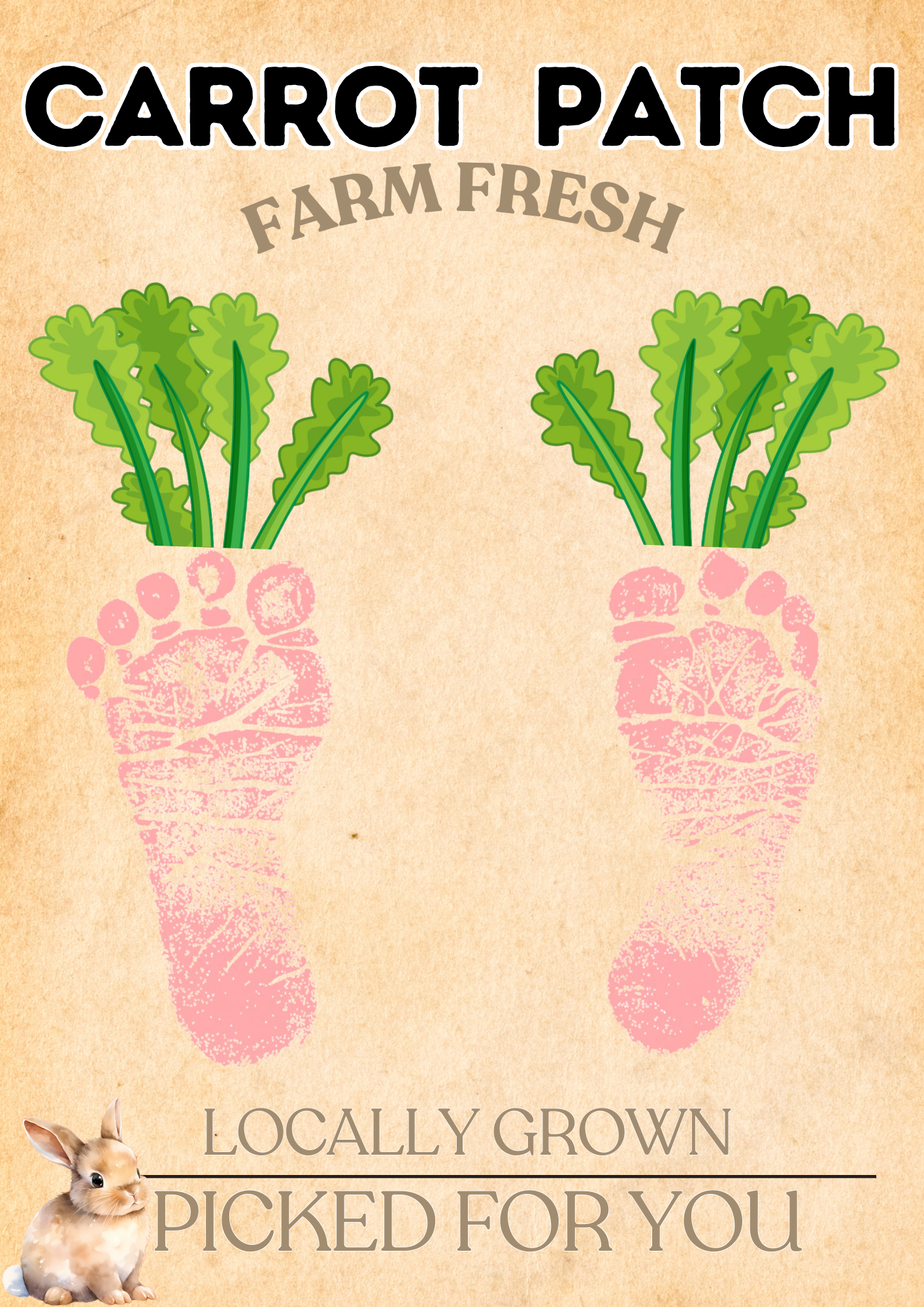 Farm Sign Carrot Patch Easter Craft Idea – ECD resources for all